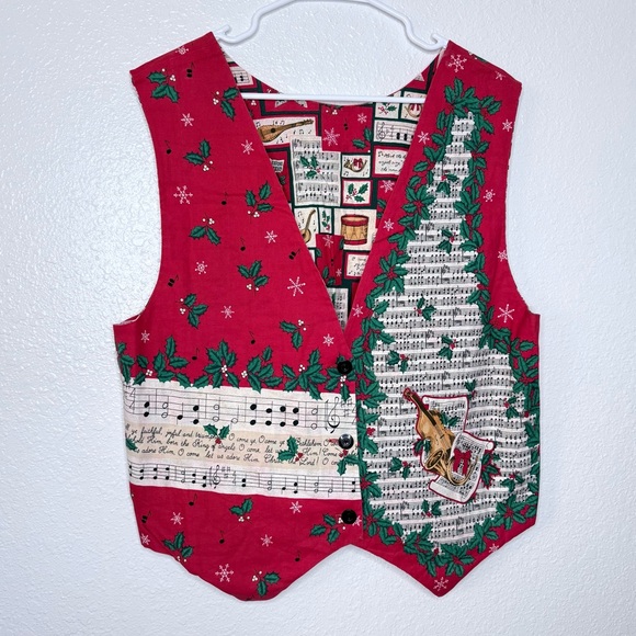 Jackets & Coats | Homemade Christmas Sheet Music Notes Instrument Print ...